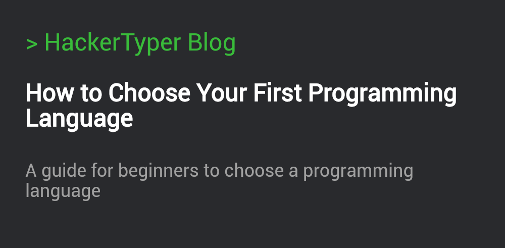 Which Programming Language Should I Learn First - Navigating Your Path ...